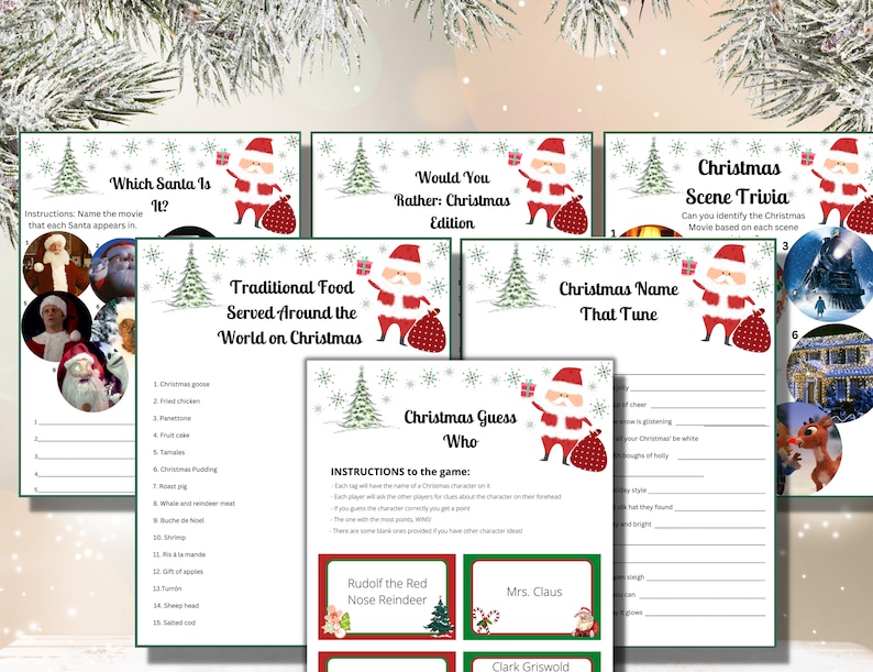 Printable Christmas Games With Christmas Trivia, Name That Tune ...