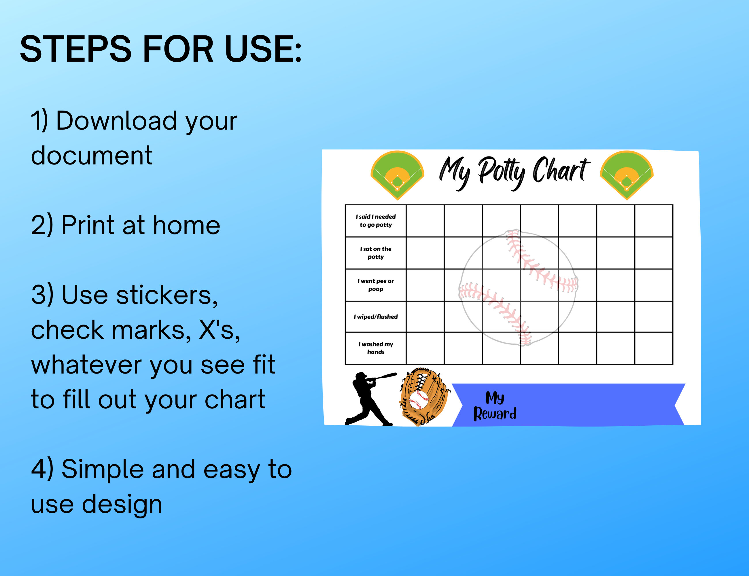 Potty Training Chart - Etsy