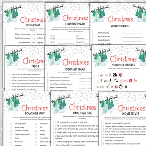Christmas Games Bundle | Holiday Party Games Bundle | Instant Download ...