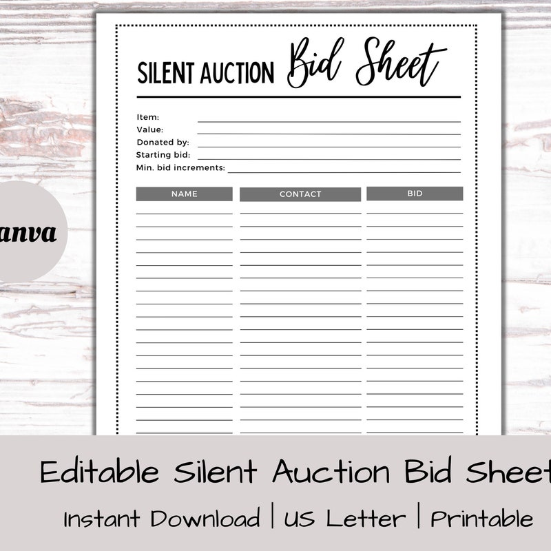 Custom Bid Forms - Etsy