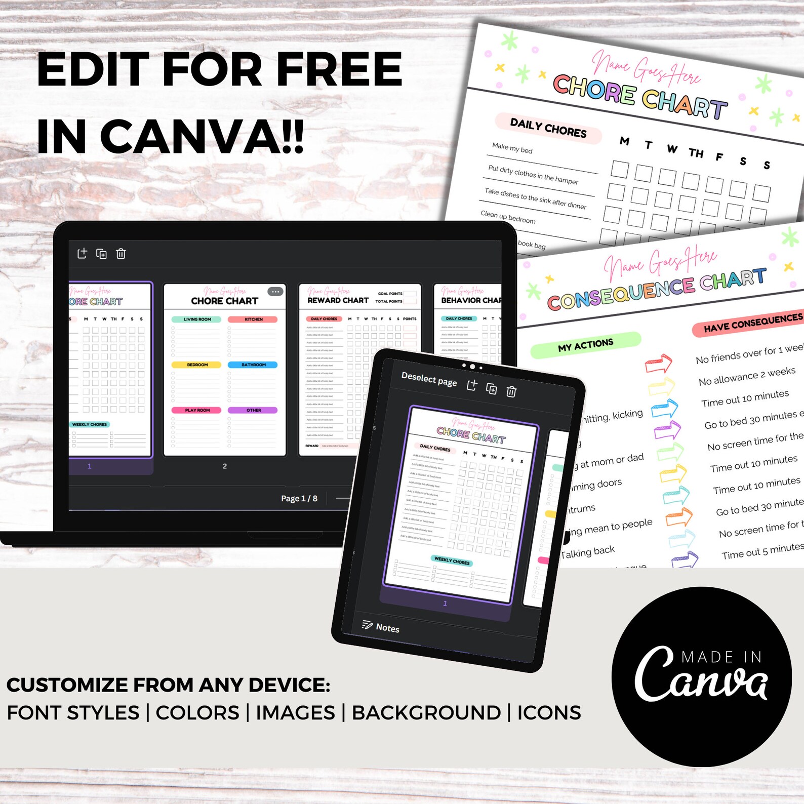 Editable Mom Bucks Printable | Good Behavior Bucks | Chore Chart | Kids ...