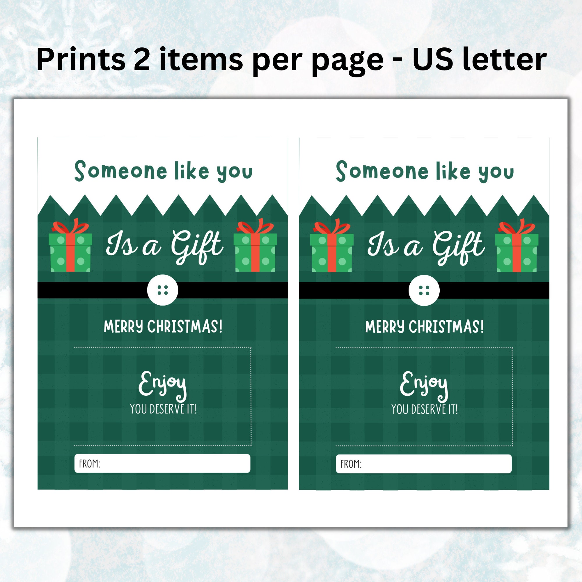 Printable Gift Card Holder | Printable Christmas Coffee Card Holder ...