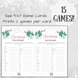 Christmas Games Bundle | Holiday Party Games Bundle | Instant Download ...