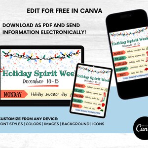 School Spirit Schedule | Spirit Week Schedule | School Pto Pta ...