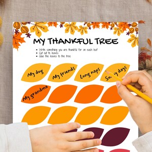 Thankful Tree Printable | Kids Thanksgiving Activity | Kids ...