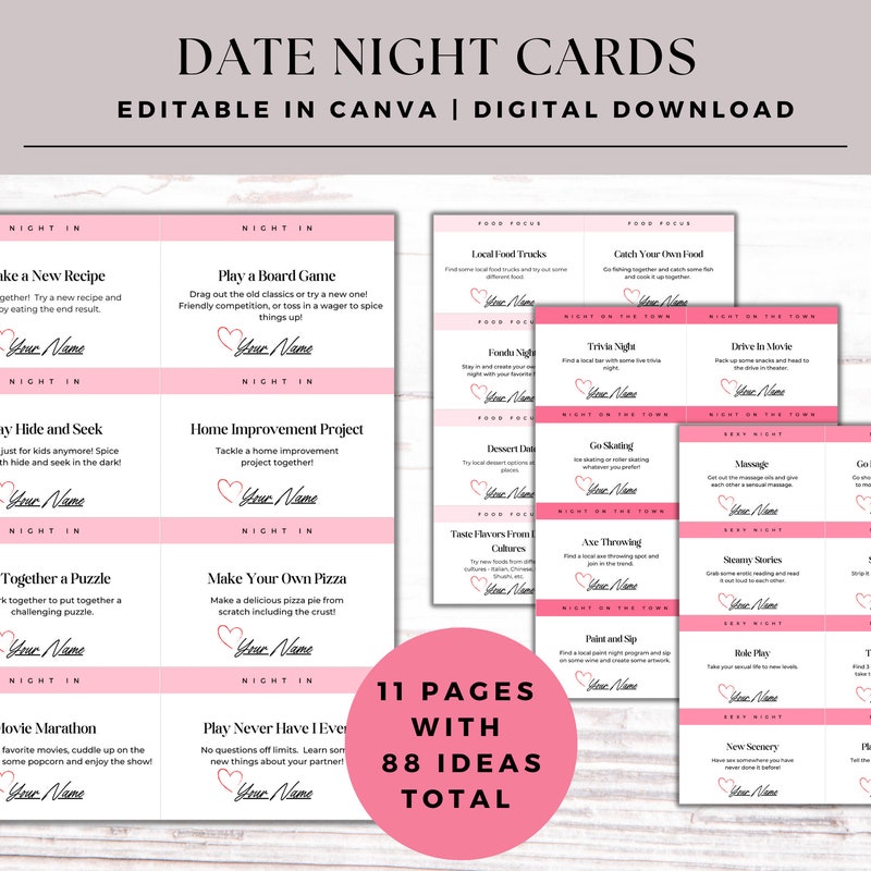 Date Night Printable - Etsy