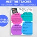 Editable Meet the Teacher Template Canva Template All About - Etsy