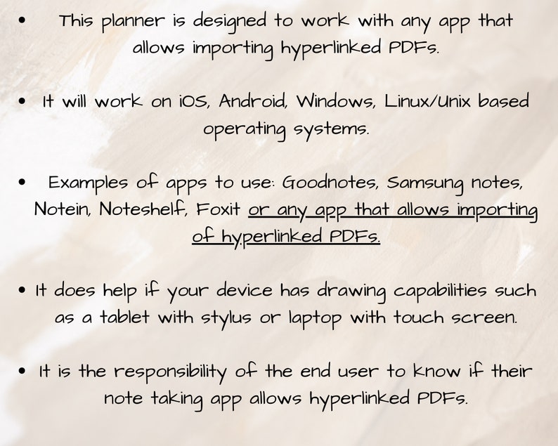 Undated Goodnotes Planner | Landscape Style | Undated Basic Digital ...
