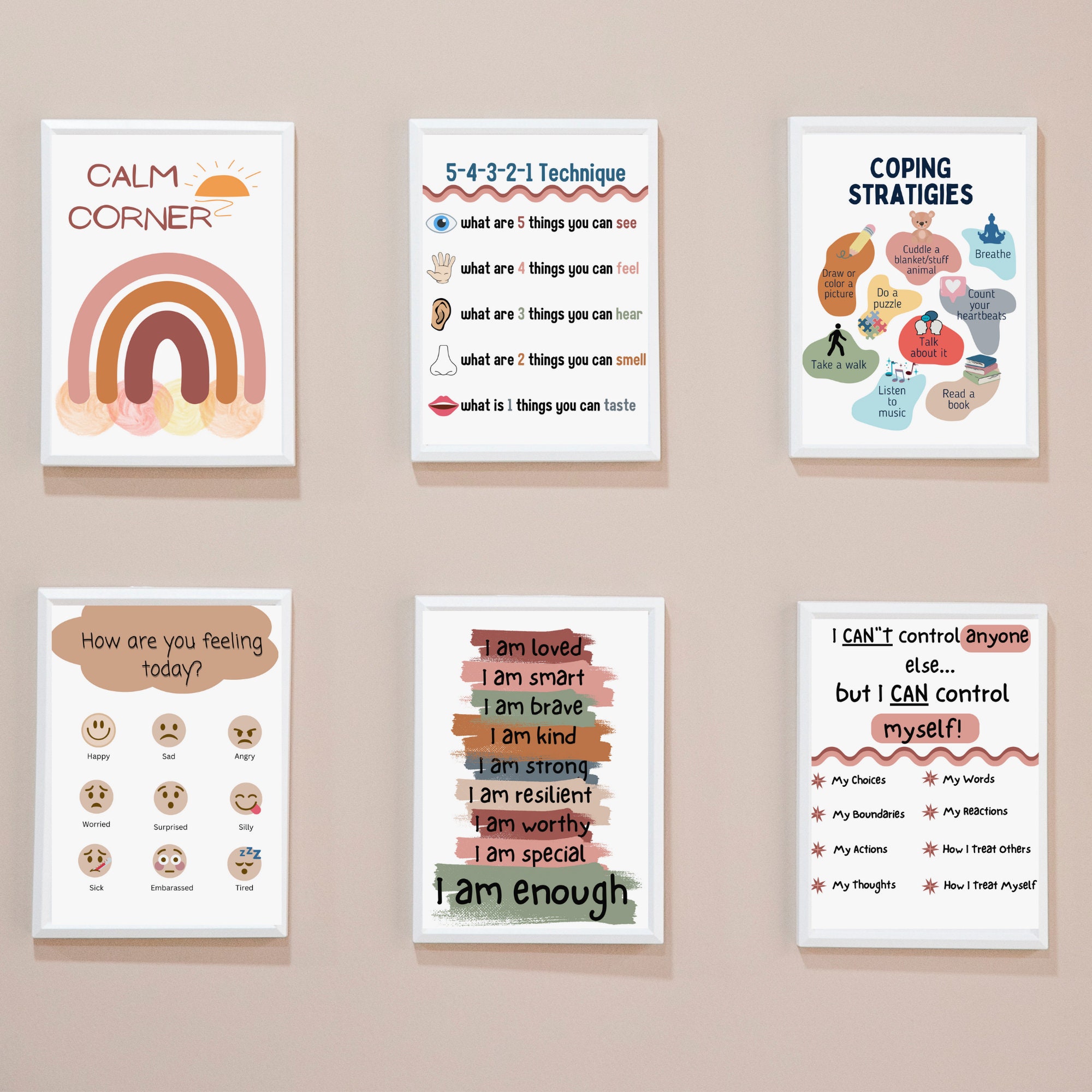 Printable Calm Corner Poster, Educational Posters, Counseling Posters ...
