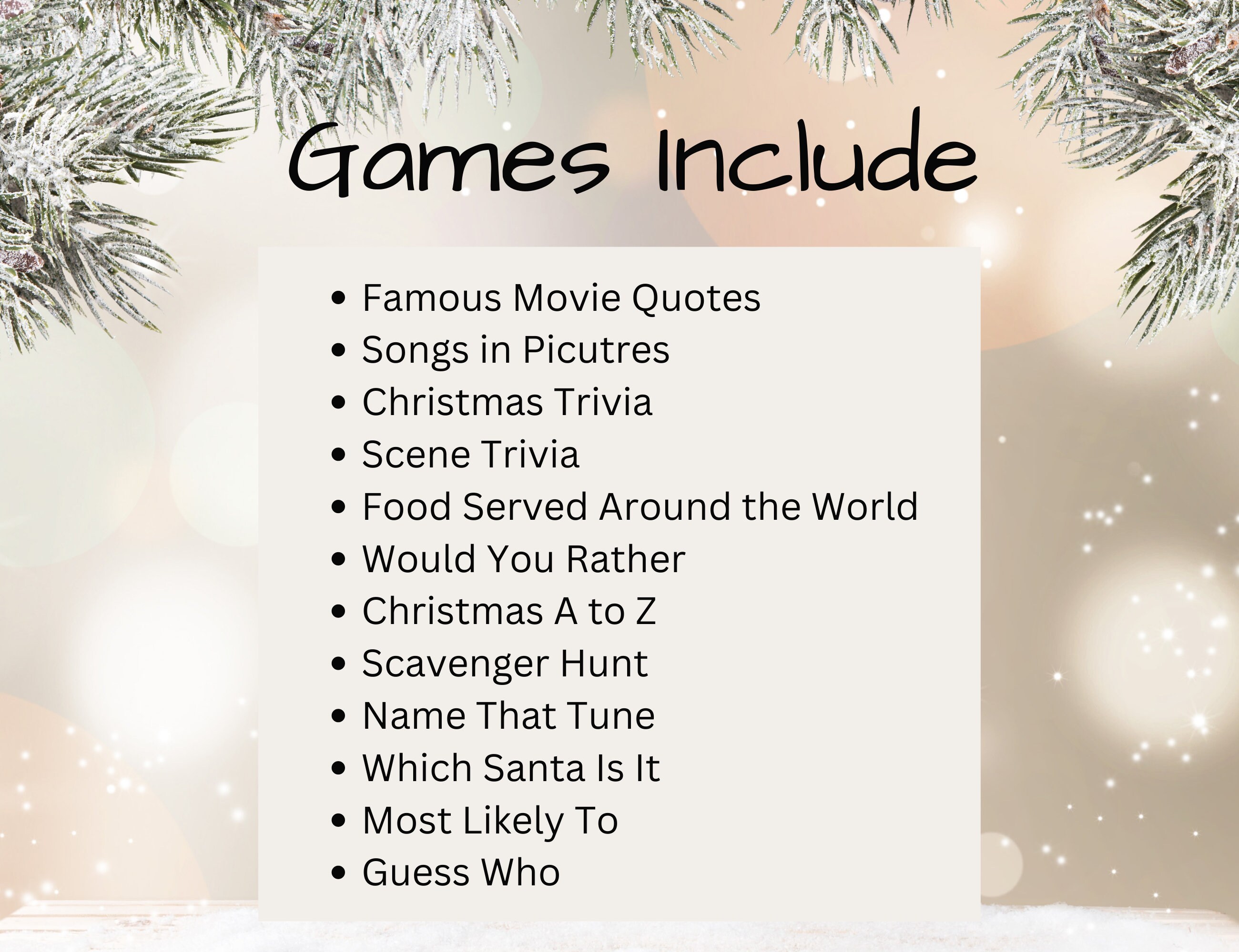 Printable Christmas Games With Christmas Trivia, Name That Tune ...