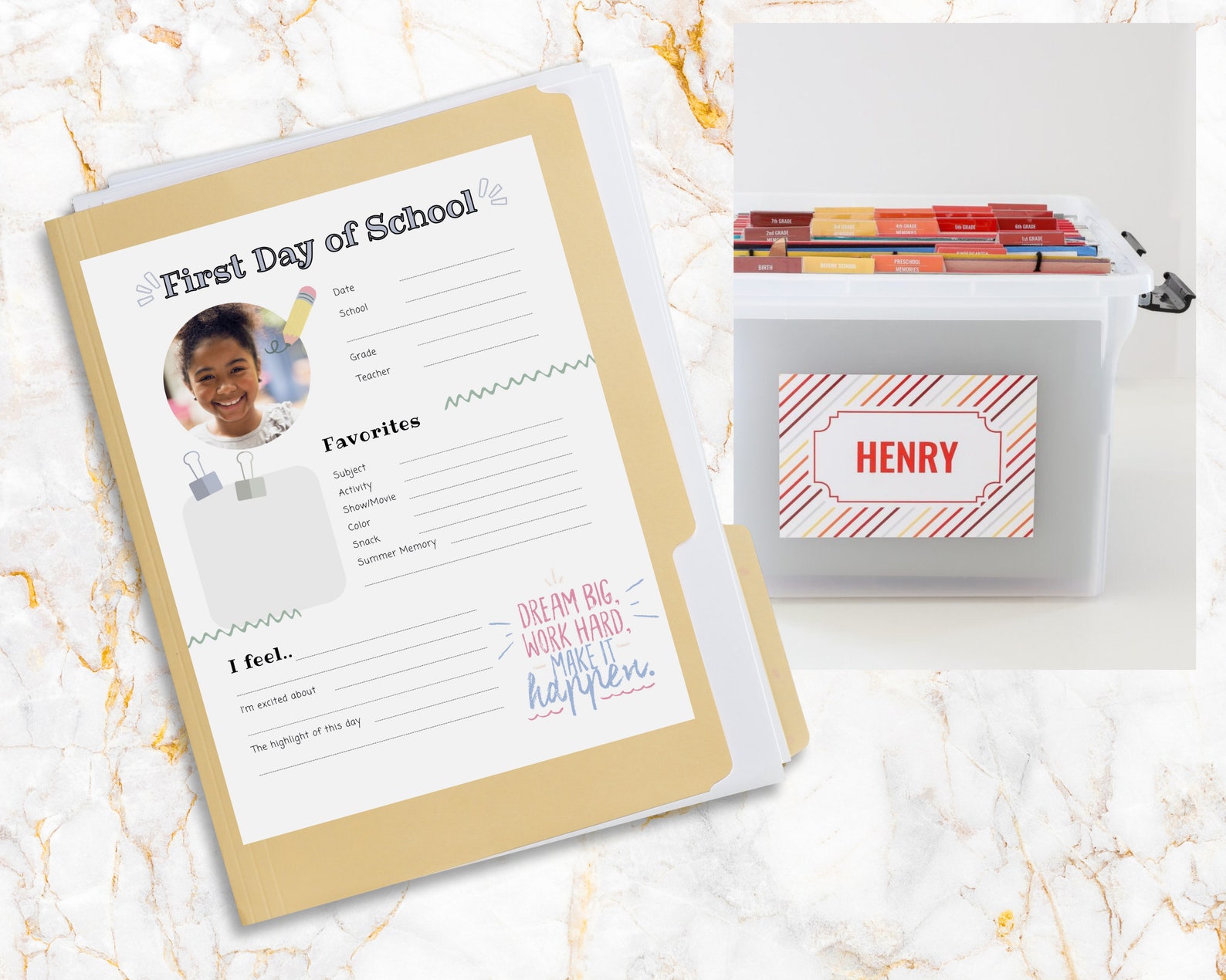 First Day of School Interview | All About Me | School File Organization ...