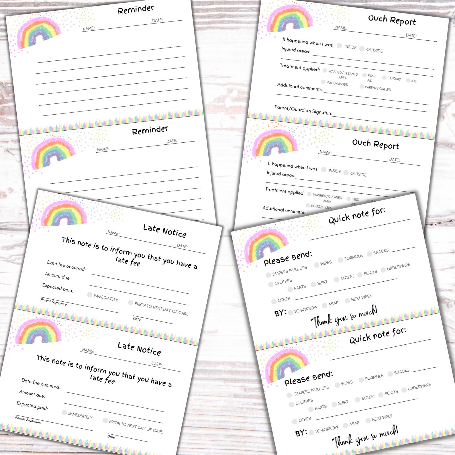 Editable Daycare Forms Bundle, Home Daycare Starter Kit, Childcare ...