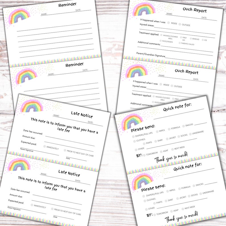 Editable Daycare Forms Bundle, Home Daycare Starter Kit, Childcare ...