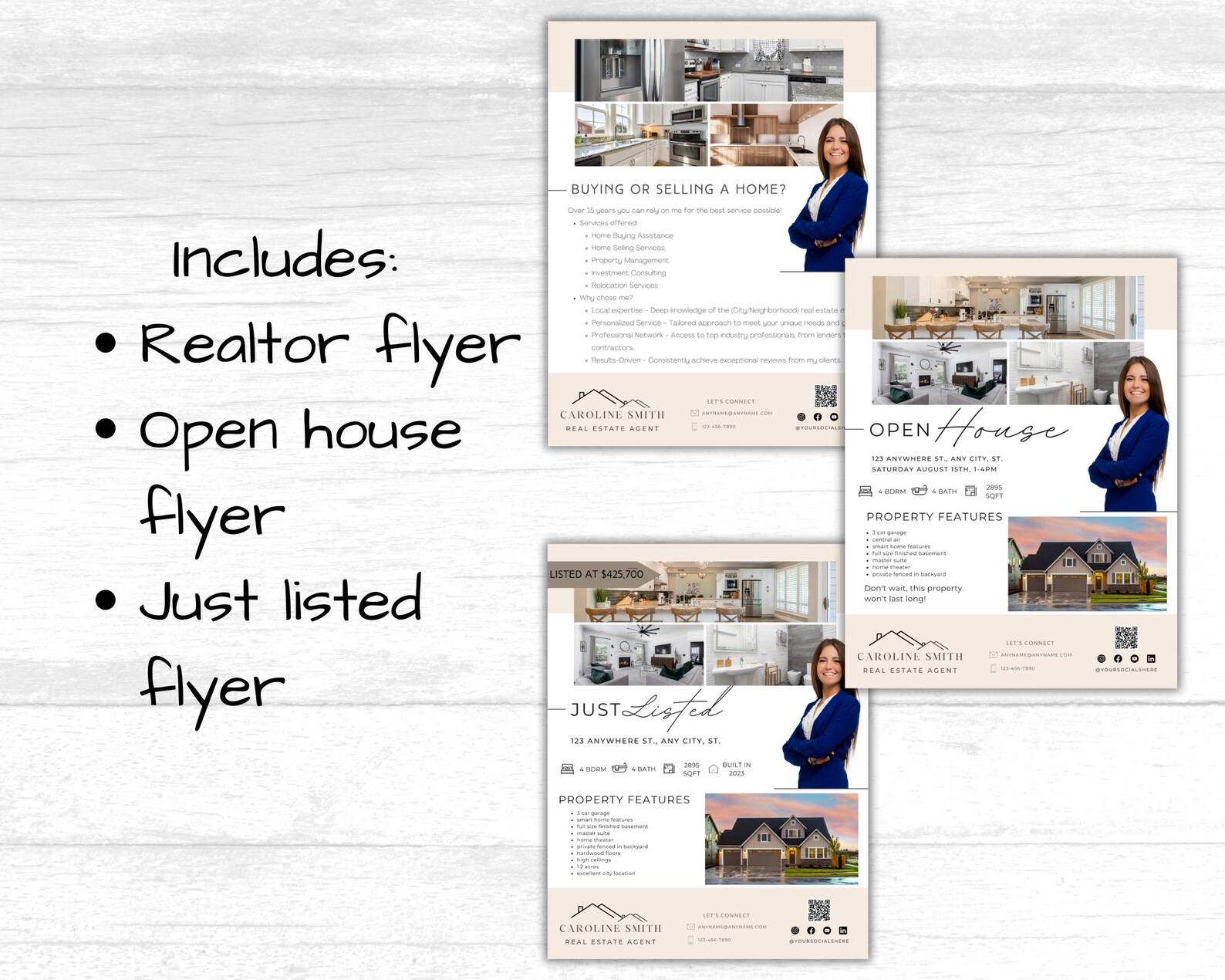 Realtor Flyer | Open House Flyers Real Estate | Realtor Marketing ...