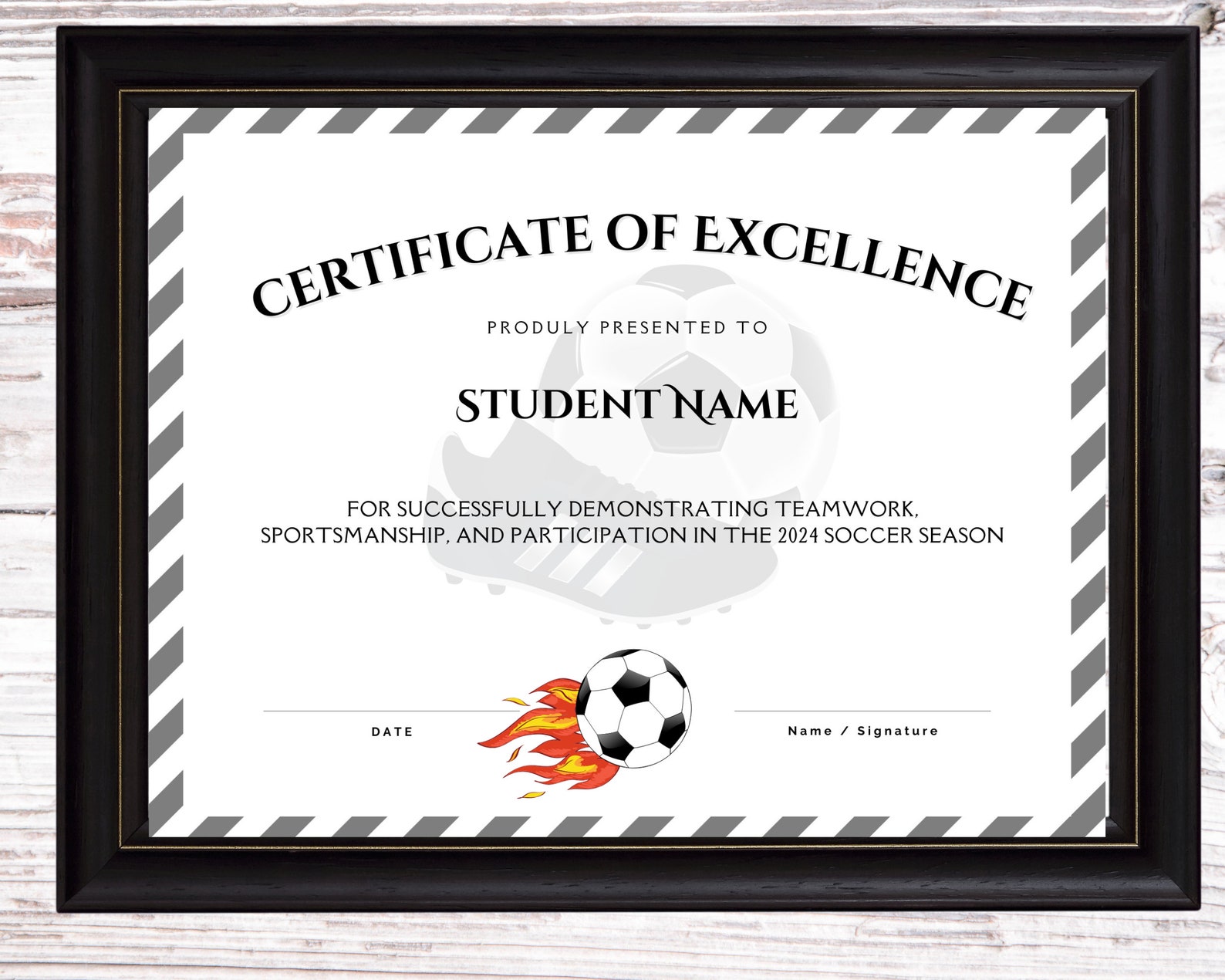 Editable Soccer Certificates | Sports Award | Soccer Training ...