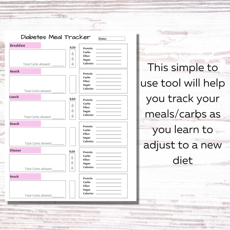 Diabetes Tracker, Blood Sugar Tracker, Diabetic Diet, Carb Count - Etsy