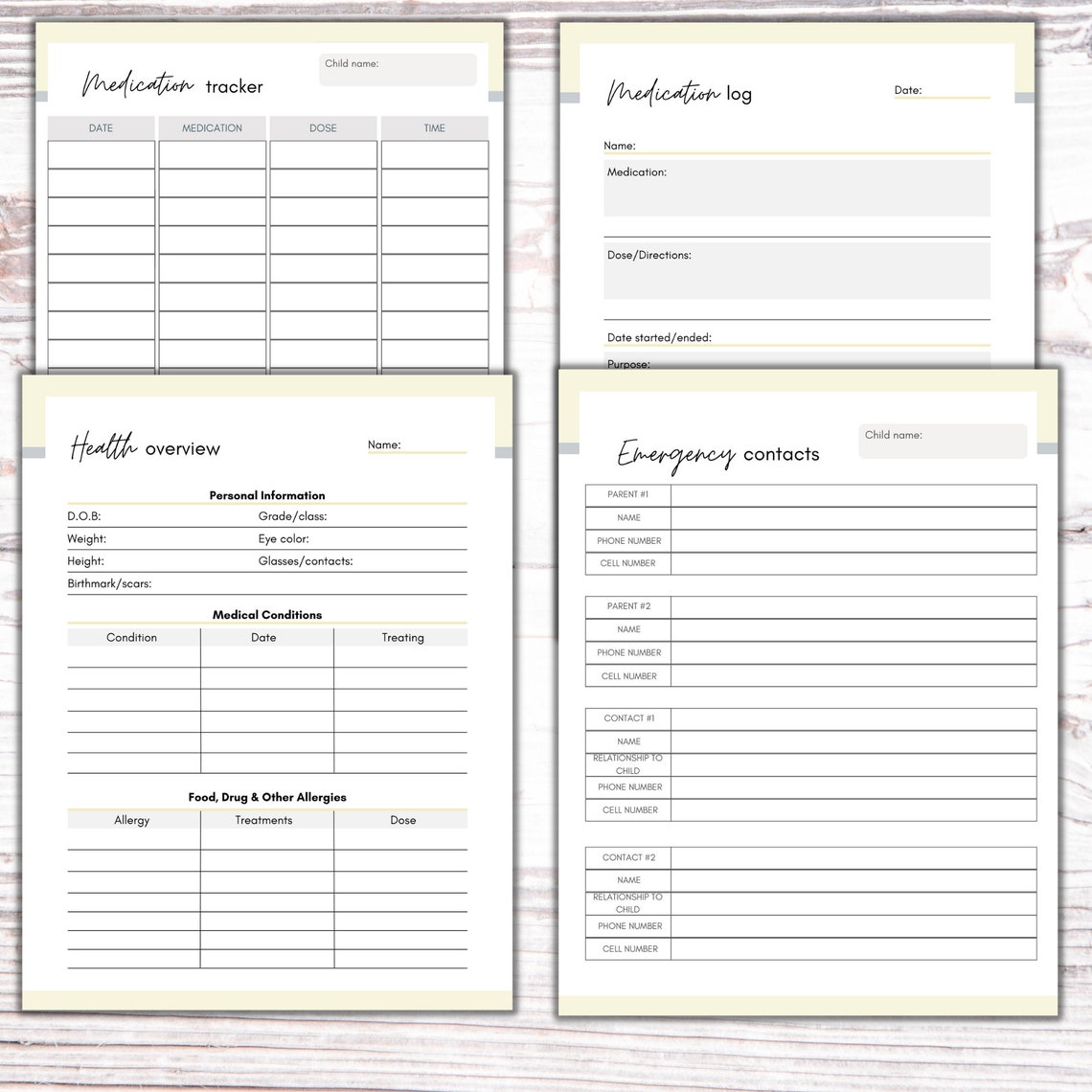 Editable Daycare Forms Bundle, Home Daycare Starter Kit, Childcare ...