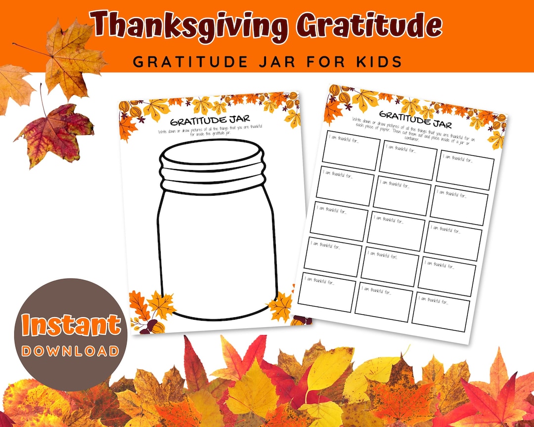 Gratitude Jar | Gratitude Cards Printable | Gratitude Activity for Kids ...
