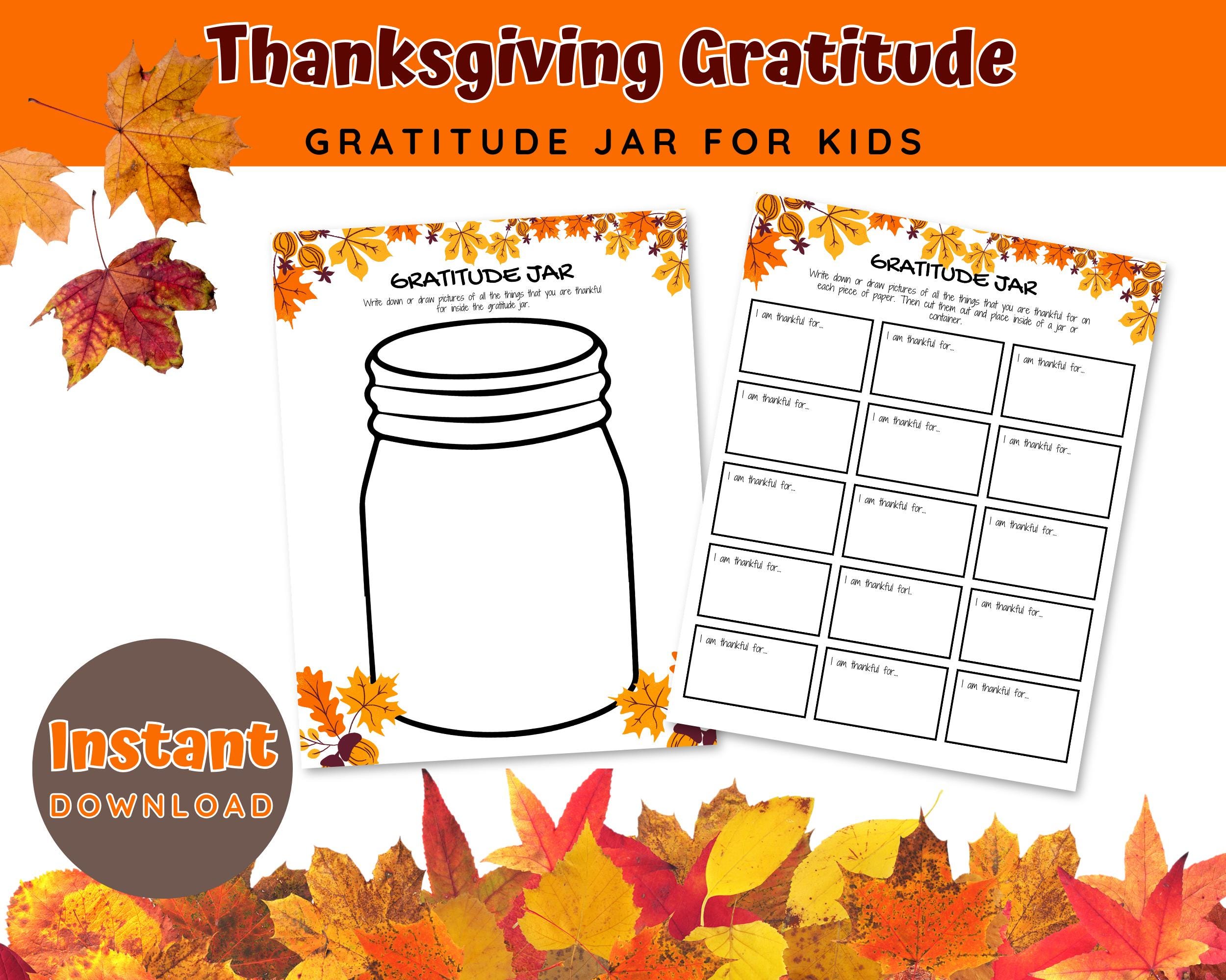 Gratitude Jar | Gratitude Cards Printable | Gratitude Activity for Kids ...