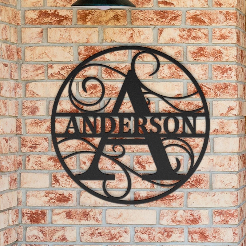 Metal Monogram Sign - Etsy