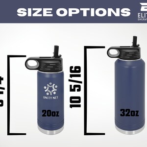 Personalized Laser Engraved Water Bottle With Custom Logo Name Text ...