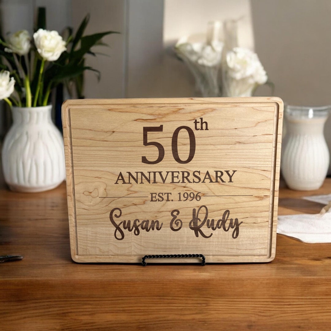 Personalized Anniversary Cutting Board, Anniversary Gifted Cutting ...