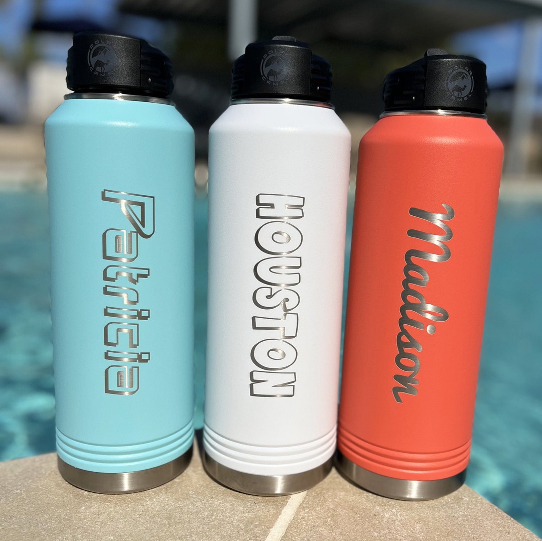 Personalized Water Bottle With Straw, Hydro Flask, Custom Water Bottle ...