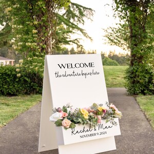 Customized Wedding Sign, Custom Wedding Flower Box, Wedding Welcome ...