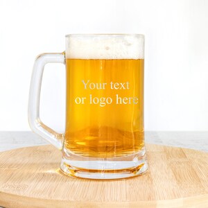 Personalized Beer Mug With Handle, Gift for Him, Handmade-gifted Mug ...