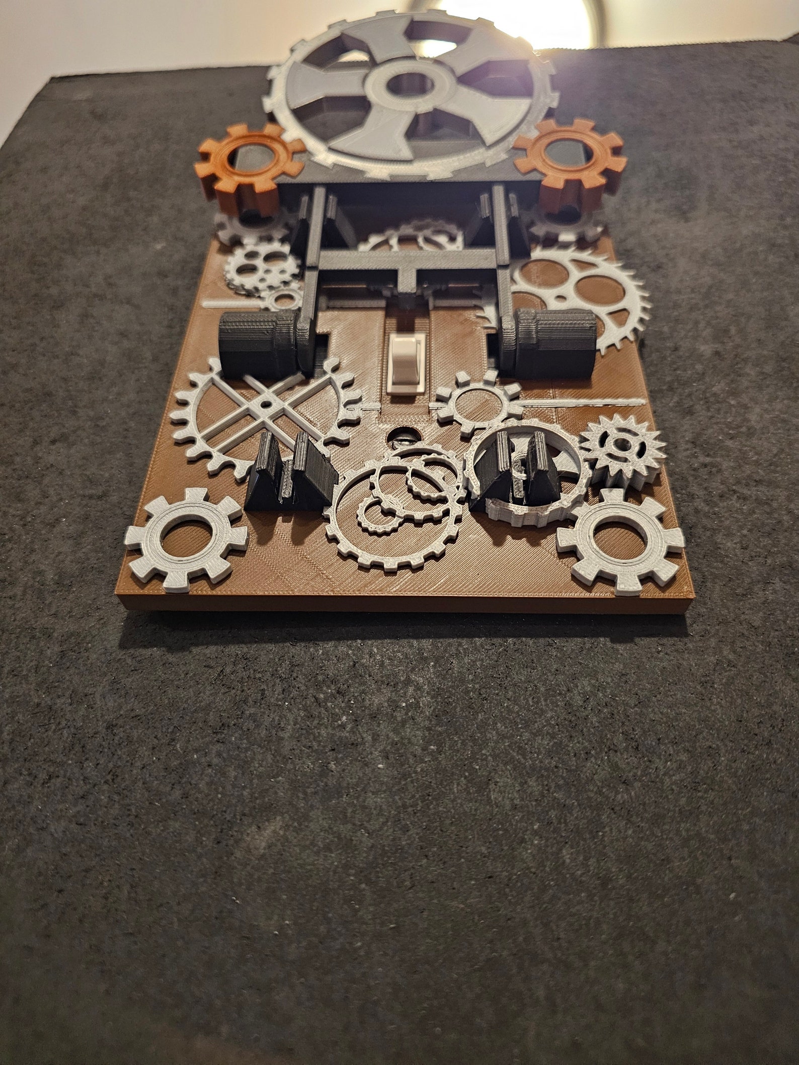 Steampunk Light Switch Plate - Unique Geared Throw Switch Cover ...