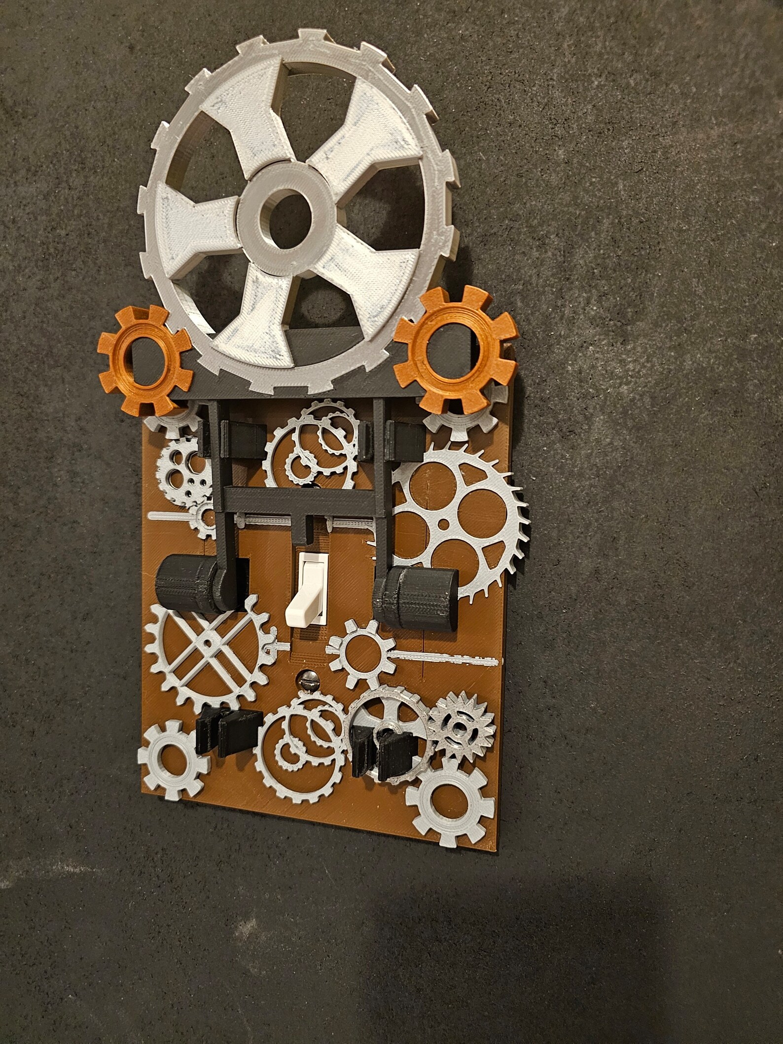 Steampunk Light Switch Plate - Unique Geared Throw Switch Cover ...