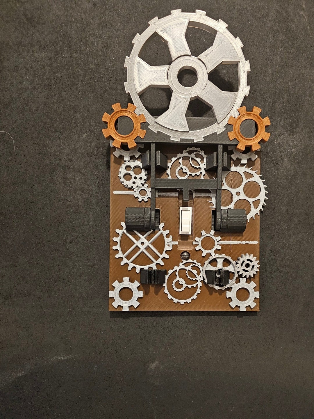 Steampunk Light Switch Plate - Unique Geared Throw Switch Cover ...