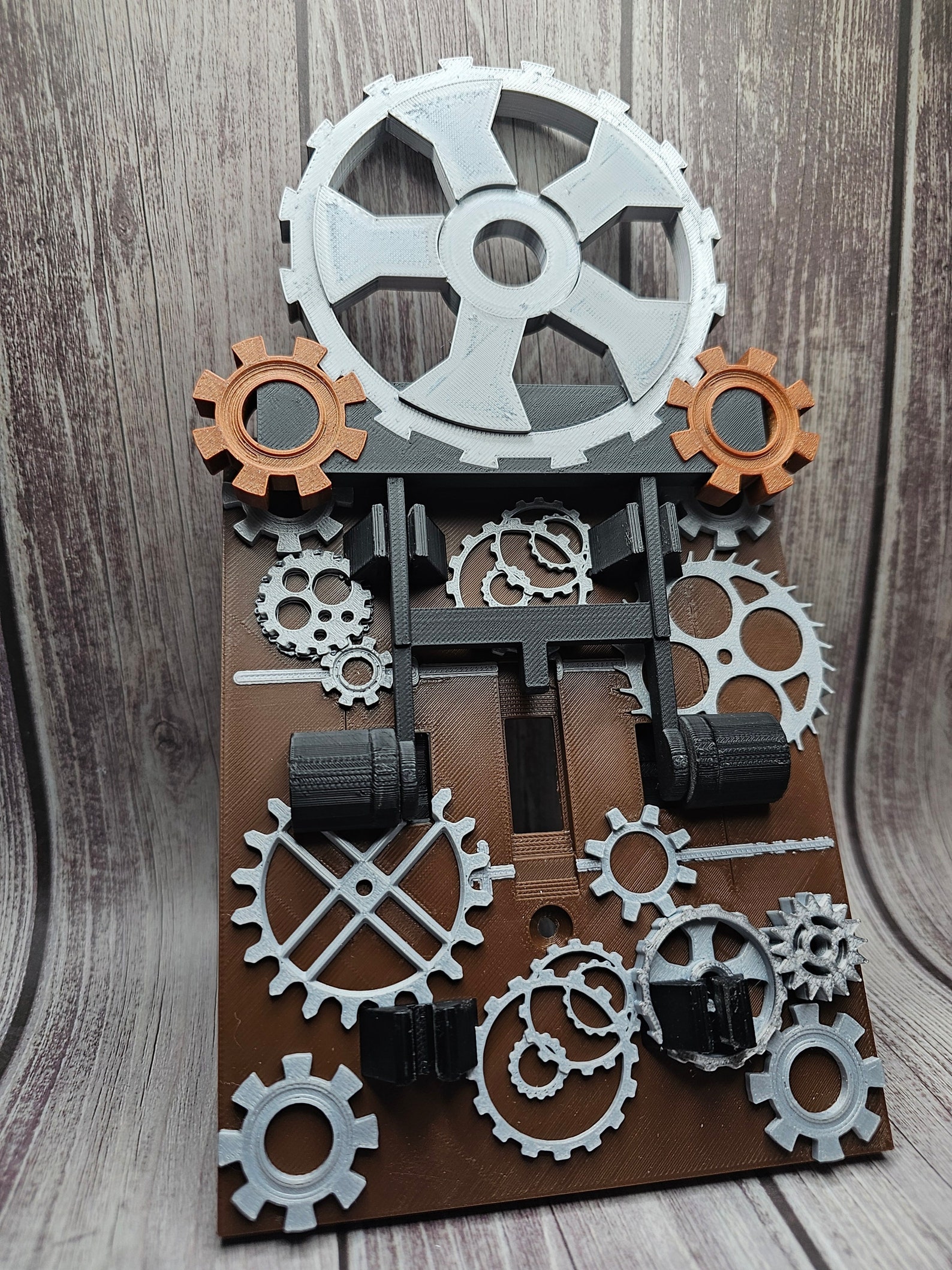 Steampunk Light Switch Plate - Unique Geared Throw Switch Cover ...