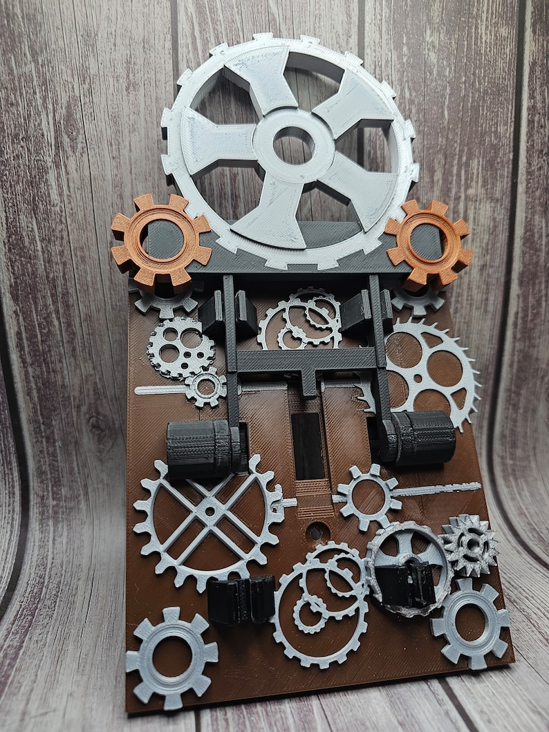Steampunk Light Switch Plate - Unique Geared Throw Switch Cover ...