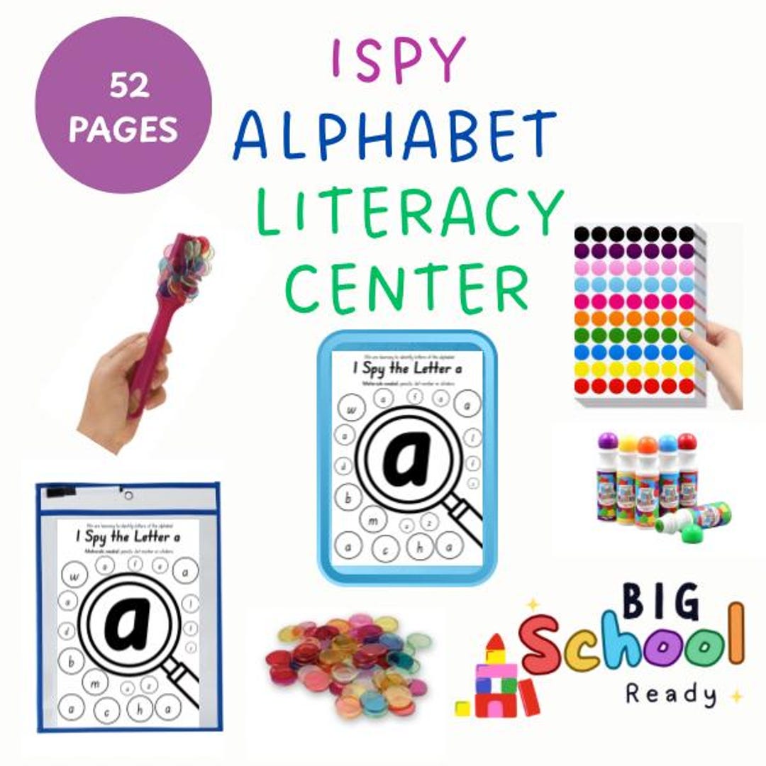 I Spy Literacy Center, Fine-motor, Phonics, Pre-k, Kindergarten Sound ...