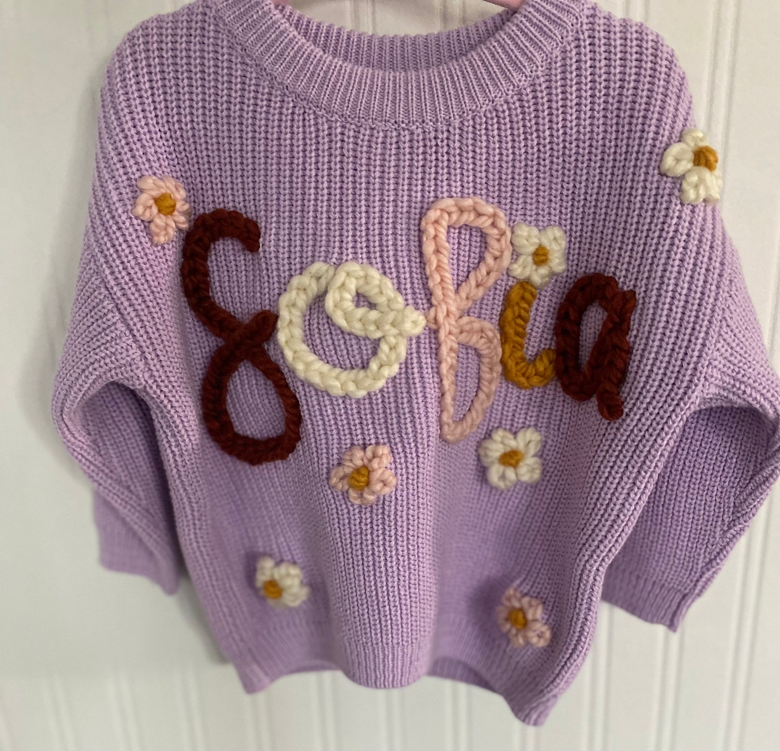 CUSTOM BABY TODDLER Sweater Hand Embroidered Knit Sweater - Etsy