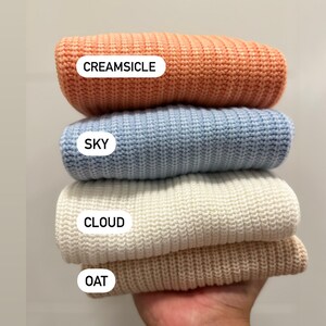 CUSTOM BABY + TODDLER Sweater, Hand Embroidered Knit Sweater - Etsy