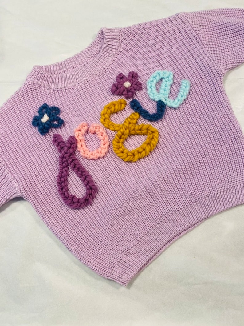 CUSTOM BABY TODDLER Sweater Hand Embroidered Knit Sweater - Etsy