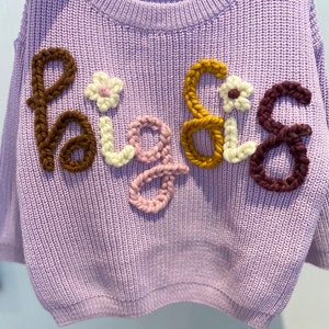 CUSTOM BABY TODDLER Sweater Hand Embroidered Knit Sweater - Etsy