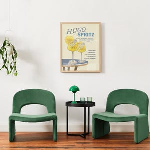 Hugo Spritz Prosecco Elderflower Cocktail Recipe Ingredients Poster - Etsy