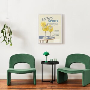 Hugo Spritz Prosecco Elderflower Cocktail Recipe Ingredients Poster - Etsy