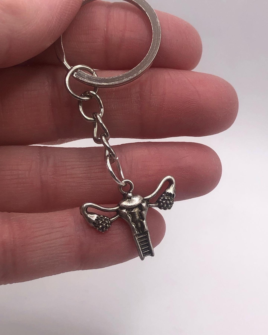 Reproductive Rights Keychain. Uterus Charm on a Key Ring. - Etsy