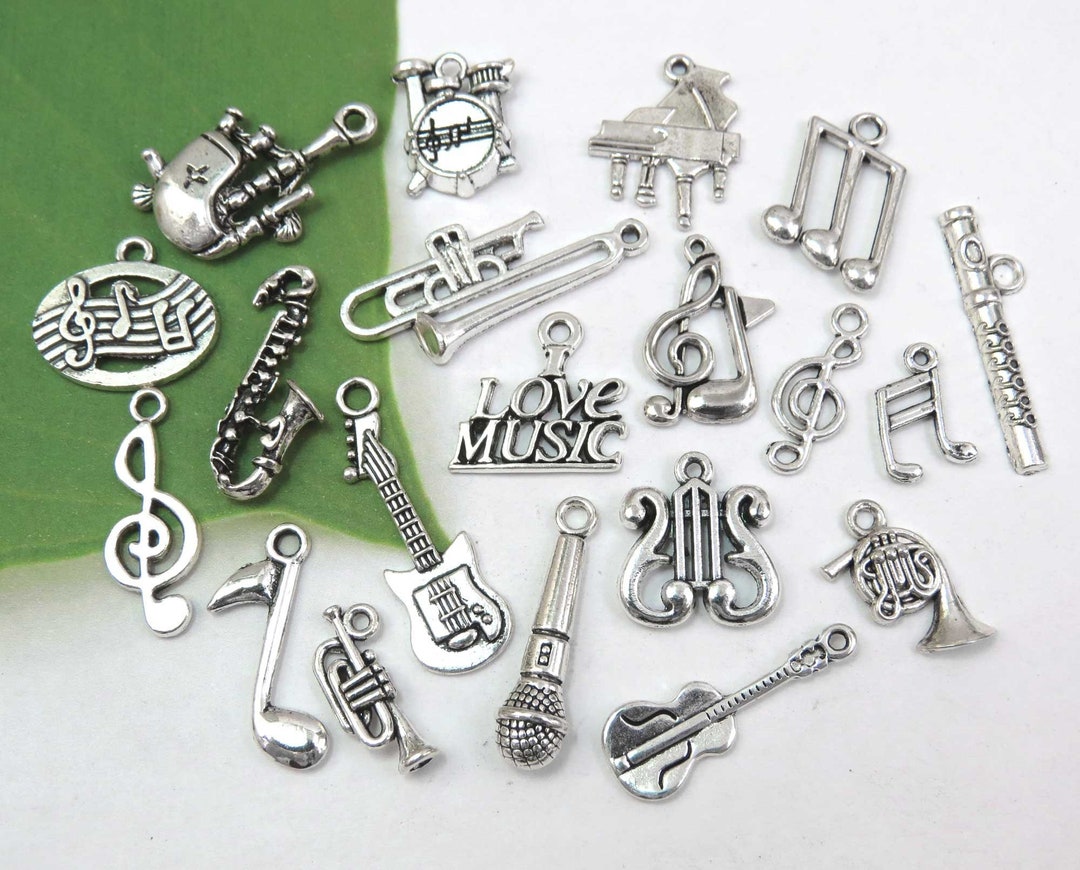 MUSIC LOVERS Charm Collection, Set of 20 Different Charms, Antique ...