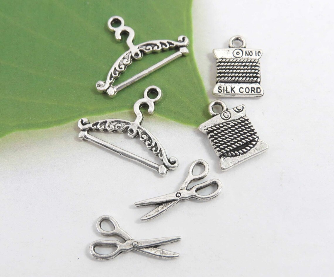 12 I LOVE TO SEW Charms, Antique Silver Charm Collection - Etsy