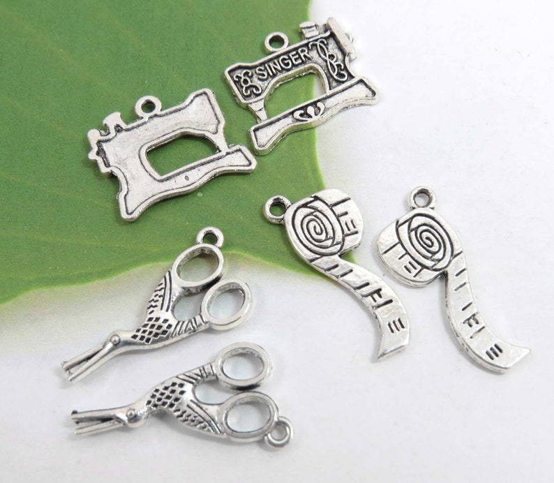 12 I LOVE TO SEW Charms, Antique Silver Charm Collection - Etsy