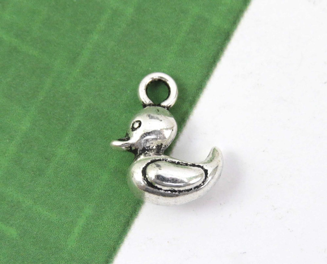 6 RUBBER DUCK DUCKY Charms, Antique Silver 3d Charm Set, 15mm X 12mm - Etsy
