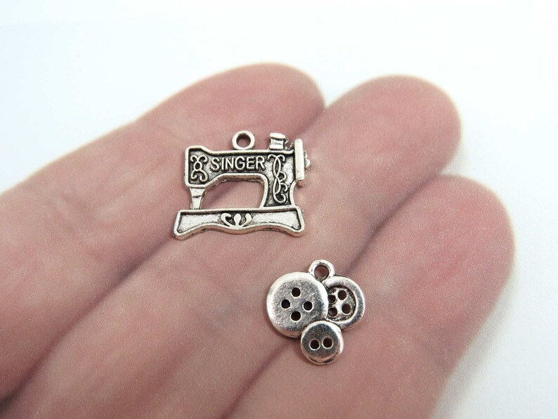 12 I LOVE TO SEW Charms, Antique Silver Charm Collection - Etsy