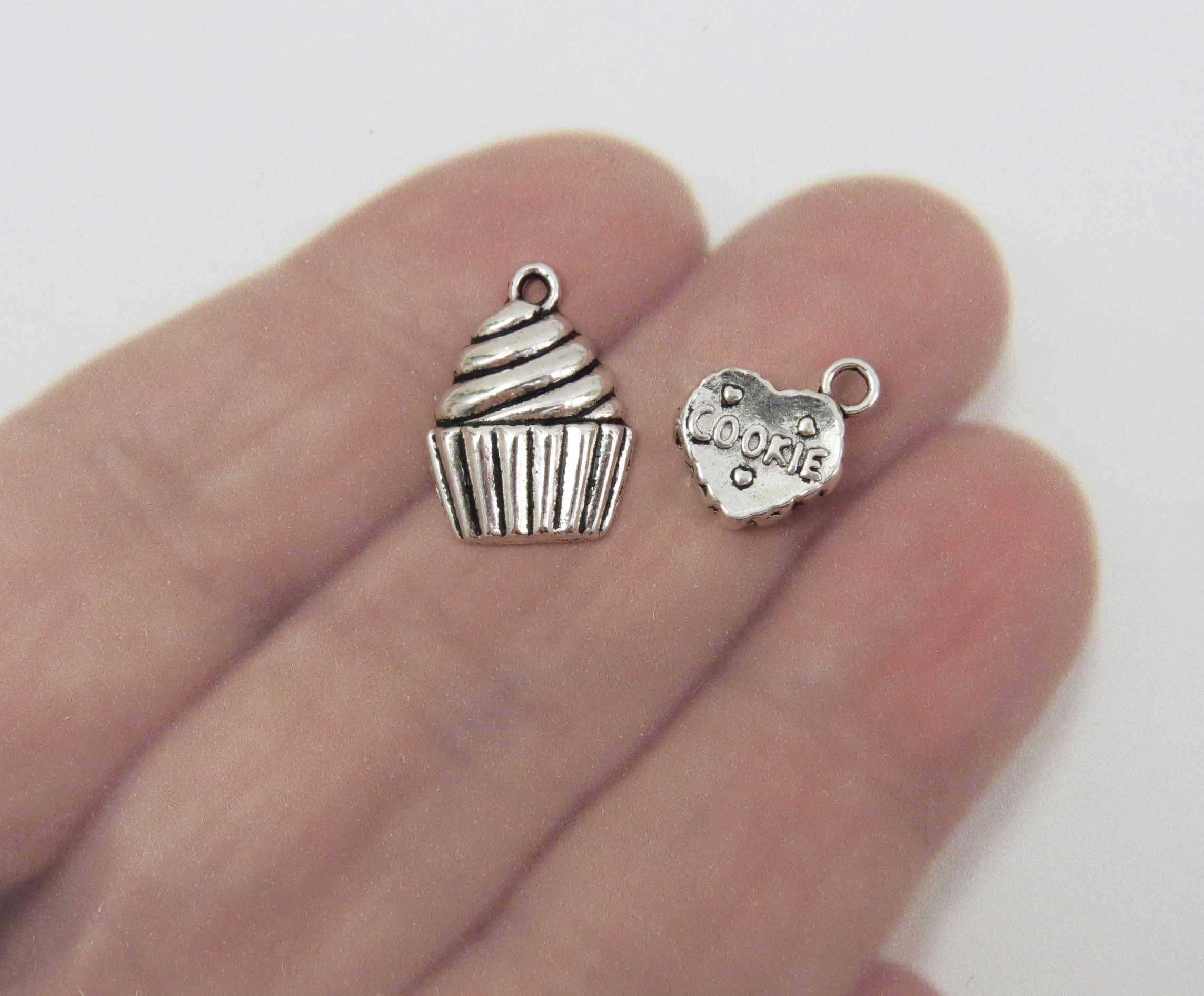 6 I Love Baking Charms Antique Silver Food Charm Collection - Etsy