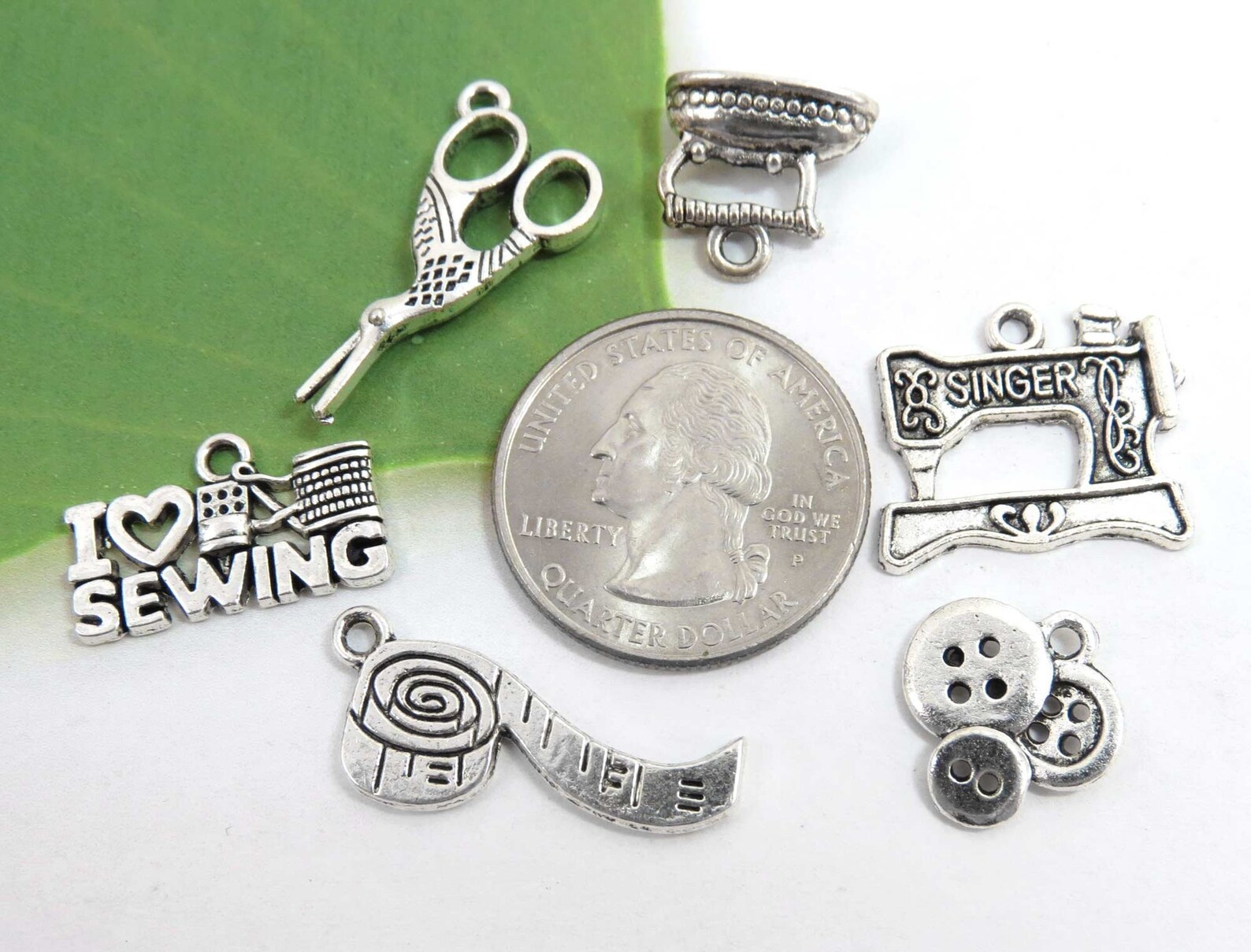 12 I LOVE TO SEW Charms, Antique Silver Charm Collection - Etsy