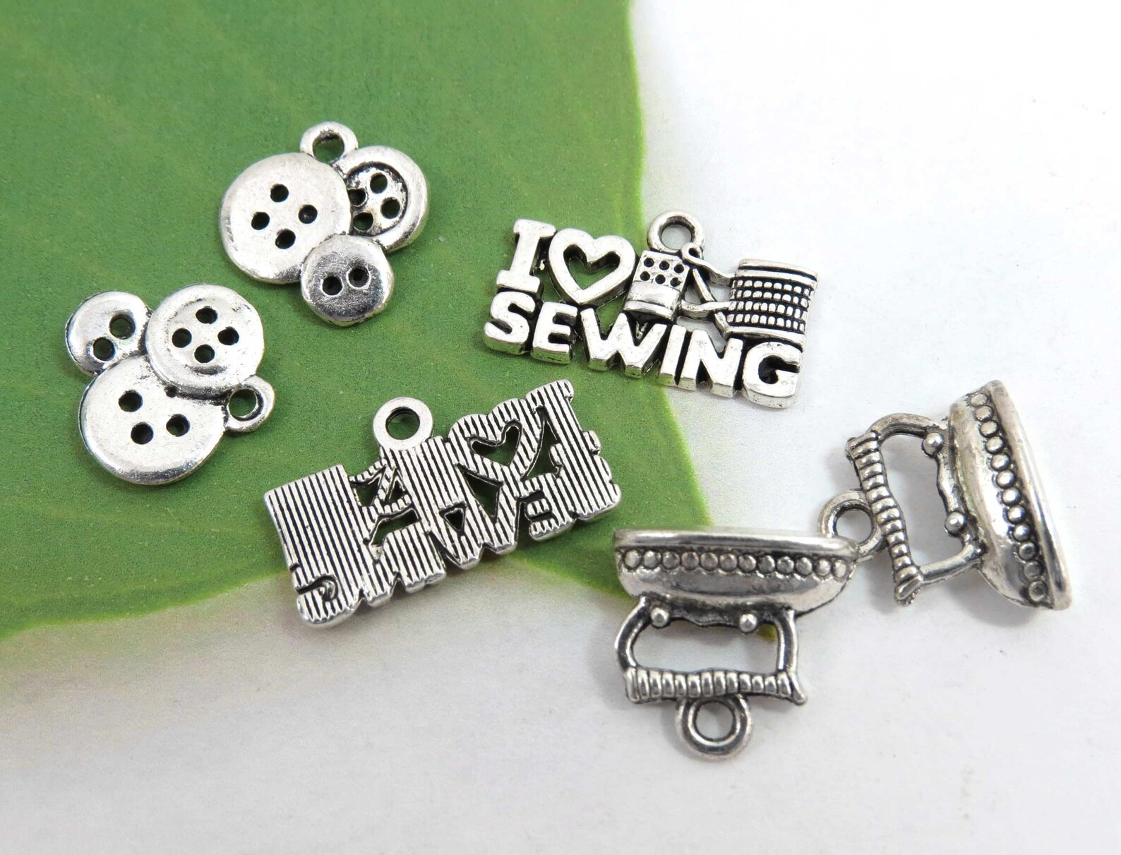 12 I LOVE TO SEW Charms, Antique Silver Charm Collection - Etsy